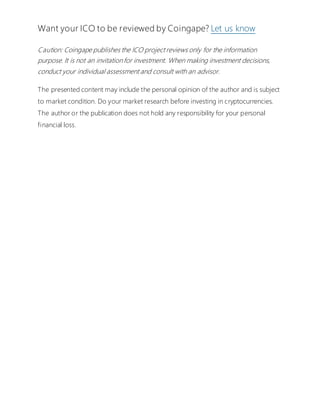 NuCypher ICO Review, Ratings And Complete Analysis | DOCX | Cloud ...