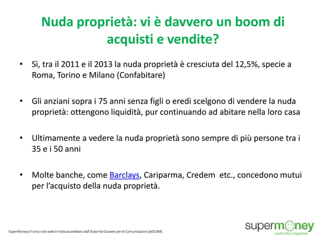 Nuda proprietà- cos'è e quando conviene | PPT