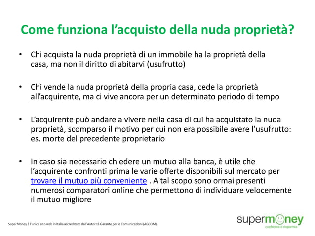 Nuda proprietà- cos'è e quando conviene | PPT