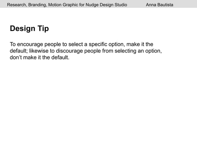 Nudge design | PPTX