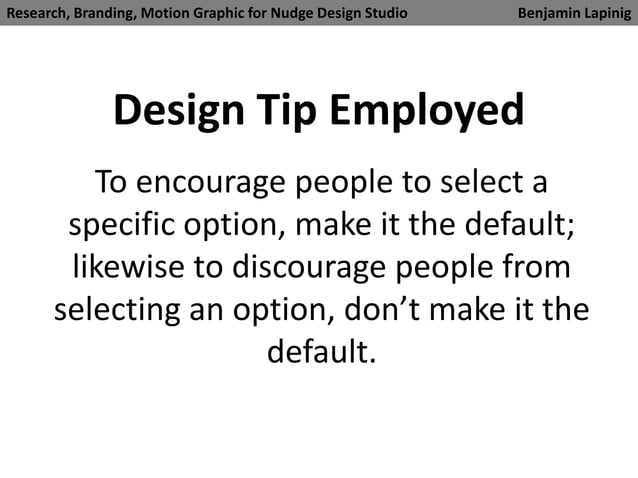 Nudge Design | PPT