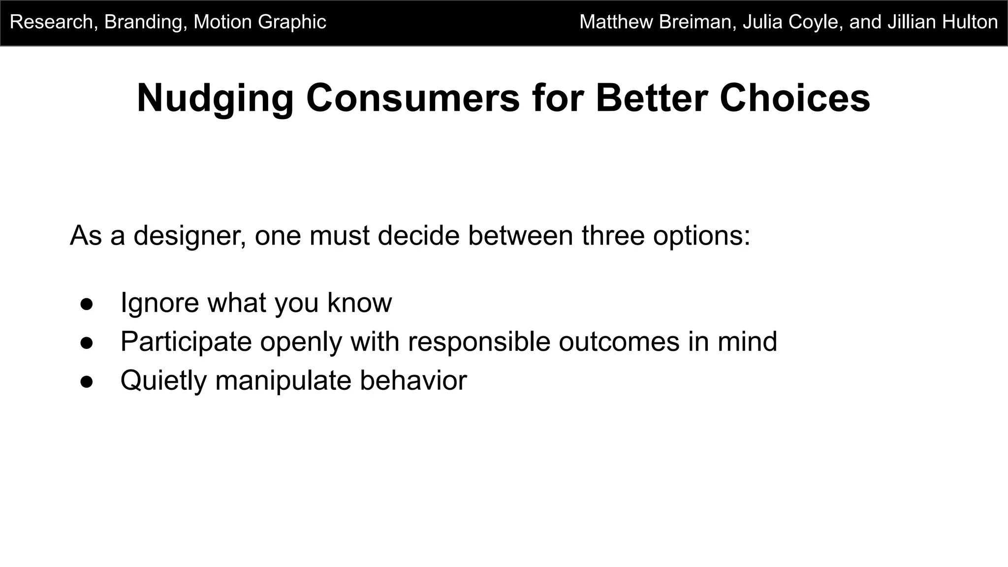 Nudge Design Team Project | PPT