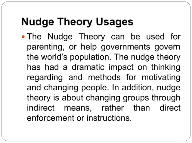 Nudge theory | PPTX