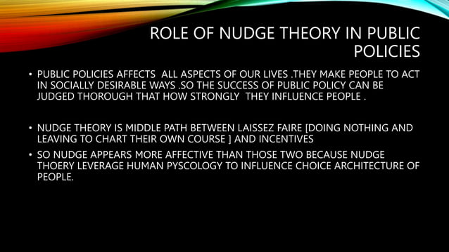 Nudge theory.pptx | Personal Finance