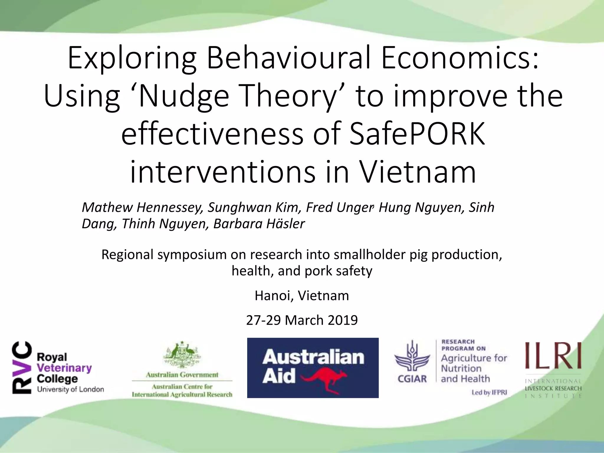 Exploring behavioural economics: Using 'nudge theory' to improve the ...