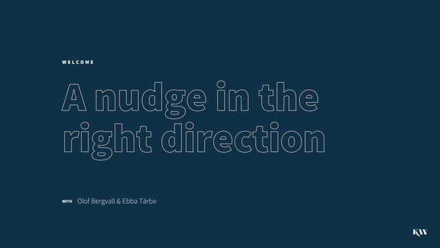 A nudge in the right direction | PPT