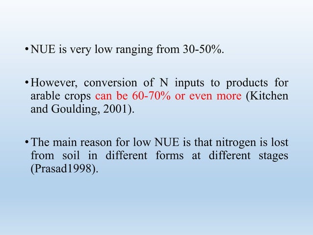 Nitrogen Use Efficiency | PPTX | Agriculture | Industries