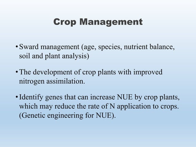 Nitrogen Use Efficiency | PPTX | Agriculture | Industries