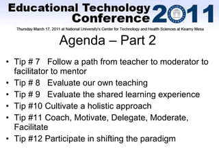 NU EdTech LearnerCenteredParadigm Tips7-12 | PPT