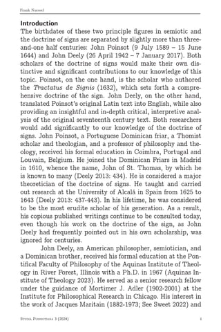 John Poinsot and John Deely (Studia Poinsotiana) | PDF