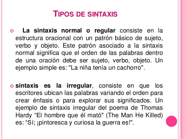 La Sintaxis