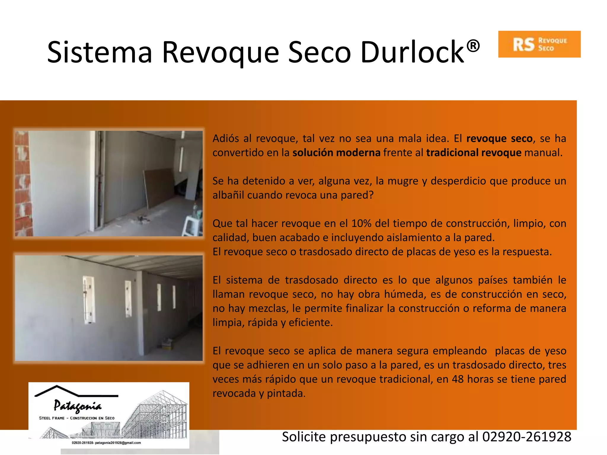 Nuevo sistema revoque seco durlock® | PPT