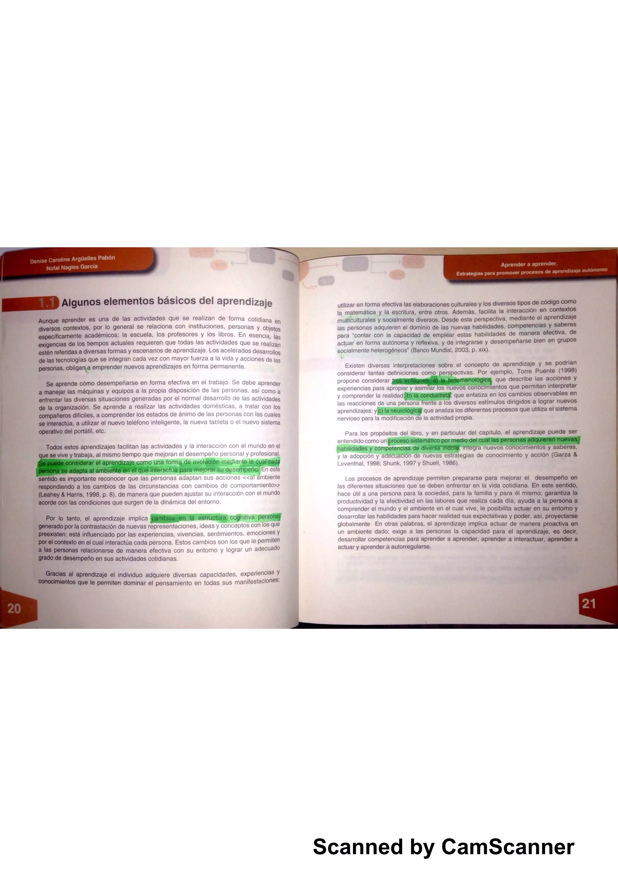 Aprendizaje en el contexto del desarrollo de la capacidad de aprender a aprender | PDF