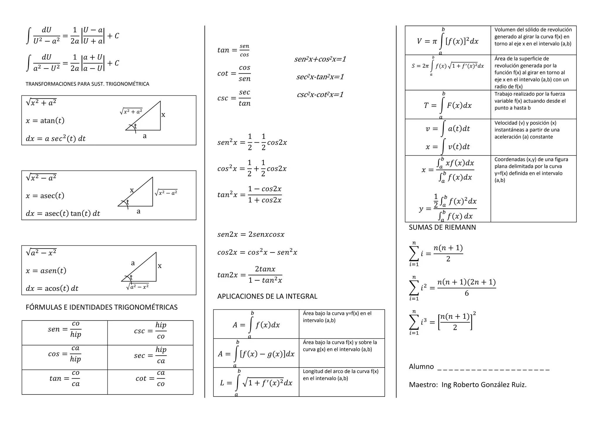 FORMULARIO DE CALCULO | PPT