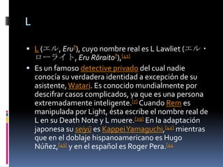 DEATH NOTE INFORMACION | PPTX