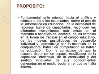 informatica en la educacion | PPTX