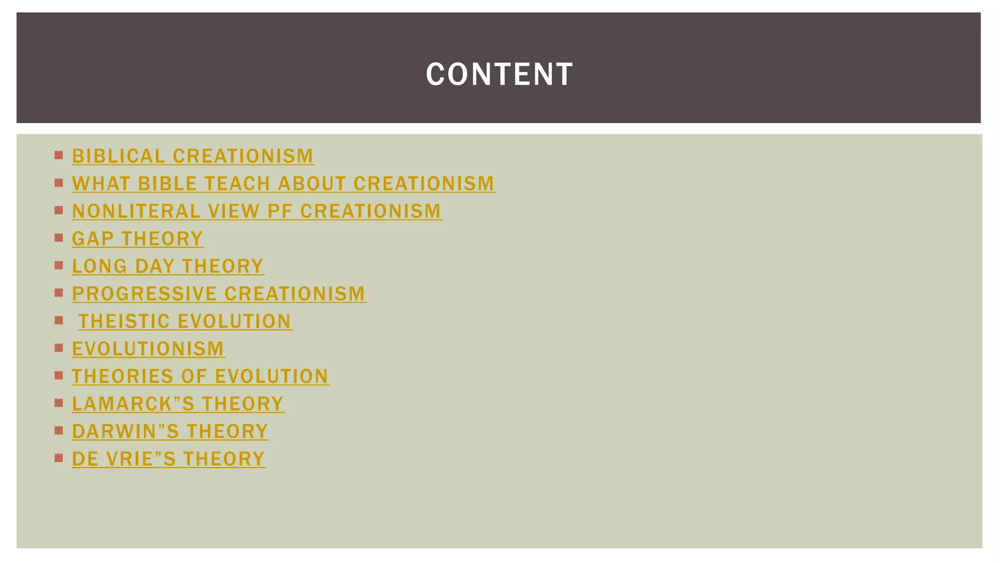 Evolutionism vs Creationism | PPTX