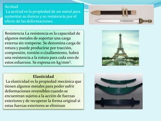 Propiedades Físico-Químicas de los Metales | PPTX
