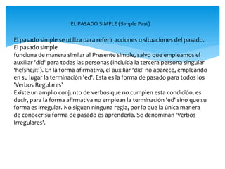 pasado simple | PPTX