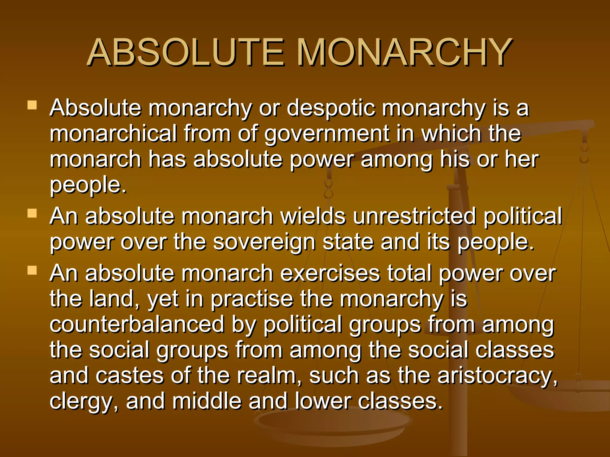 Absolute monarchy in Europe | PPT | Christianity | Religion & Spirituality