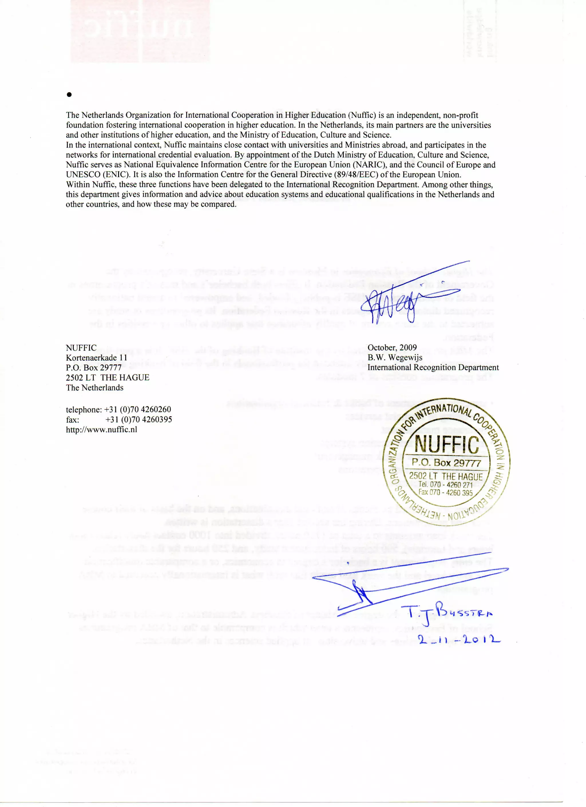 Nuffic certificate | PDF