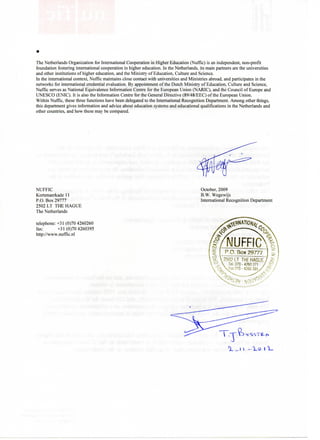 Nuffic certificate | PDF