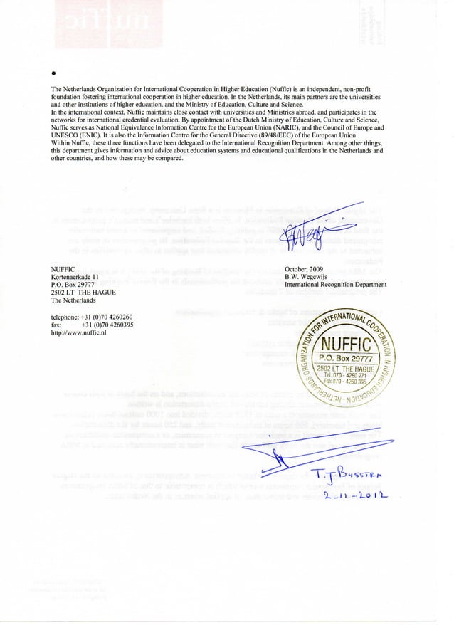 Nuffic certificate | PDF