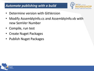 Distribute your code with NUget and build vNext | PPTX | Web Development | Internet