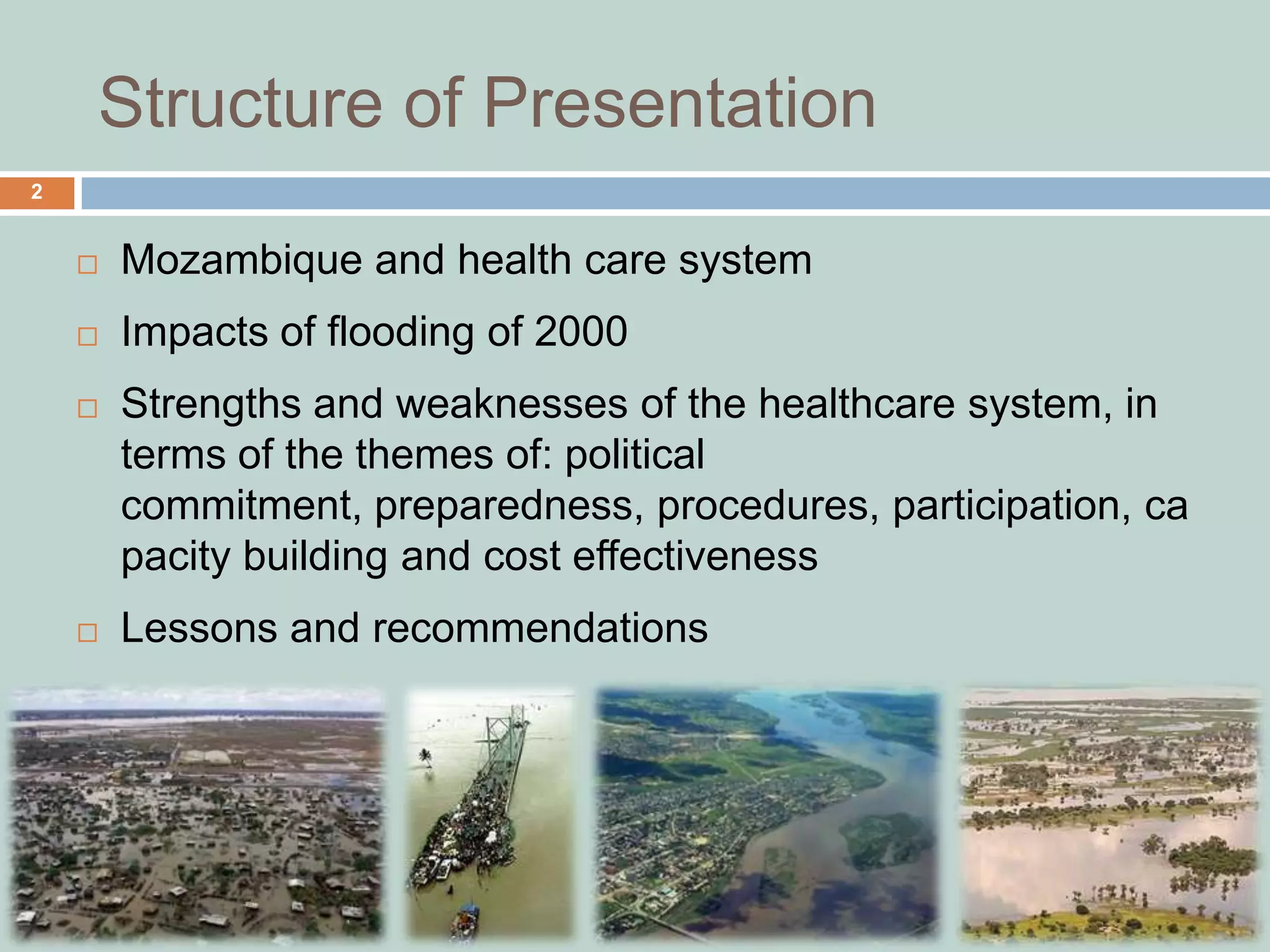 Health Care Systems Evaluation - Mozambique | PPTX