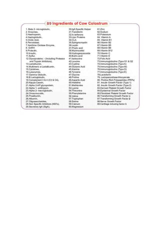 Nu health cow colostrum | DOCX