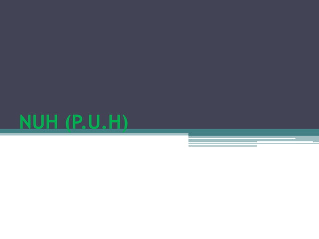 Nuh (p.u.h) | PPT