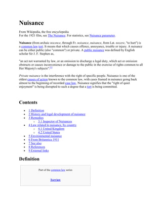Nuisance | DOCX