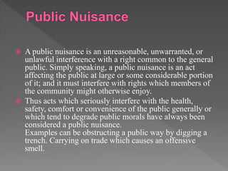 Nuisance as a Tort.pptx