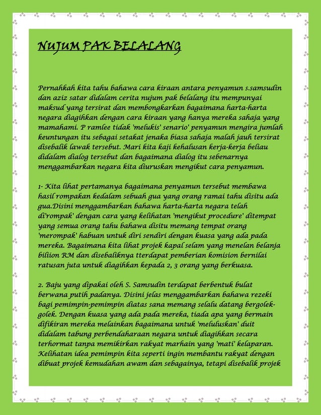 Nujum pak belalang | DOCX