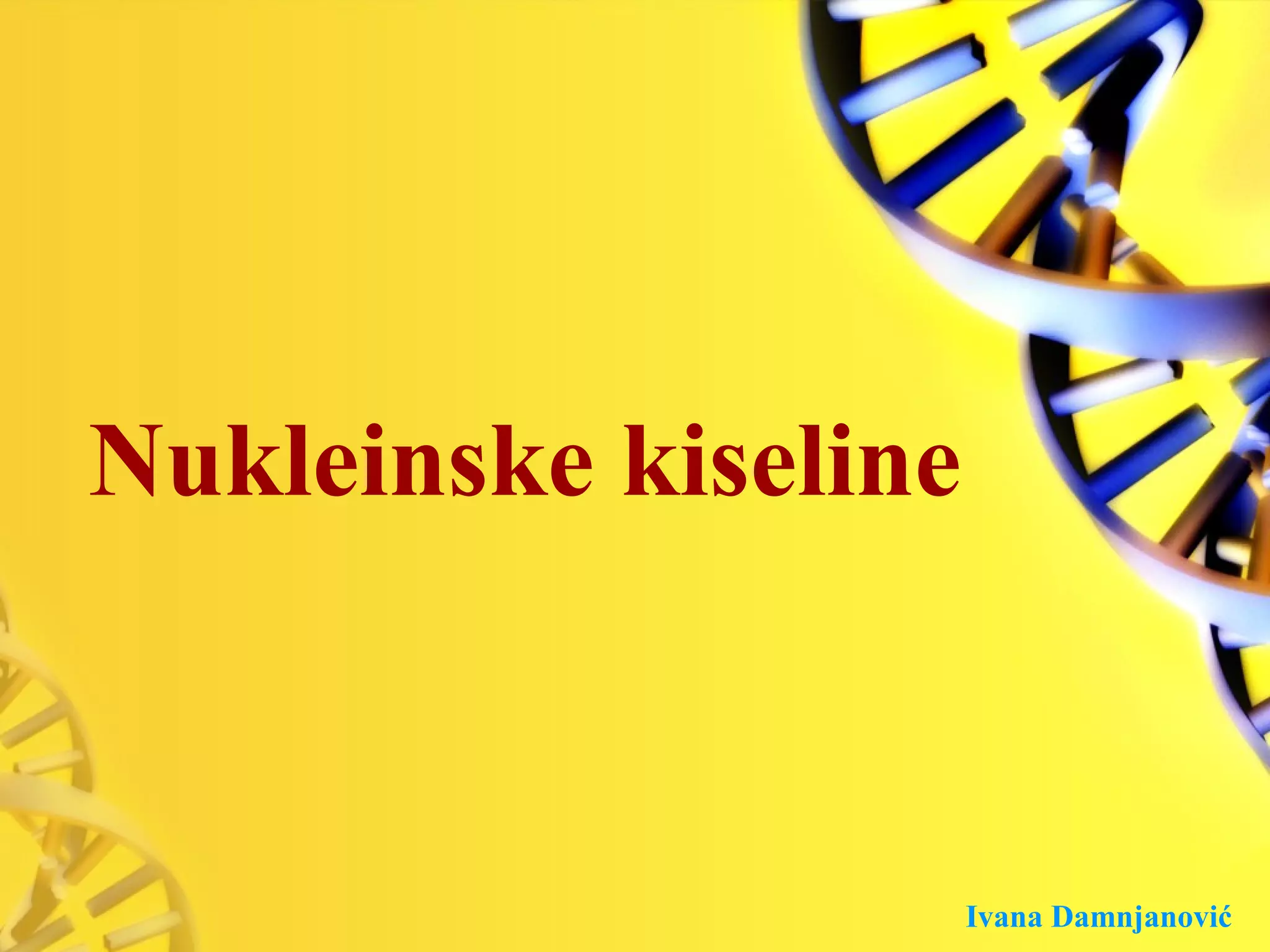 Nukleinske kiseline | PPT