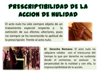 Nulidad del acto juridico | PPTX