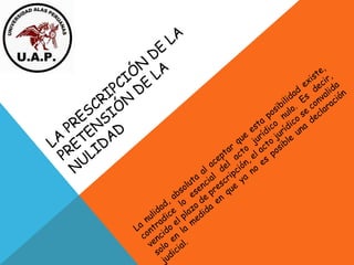 Nulidad del acto jurídico | PPTX