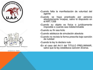 Nulidad del acto jurídico | PPTX
