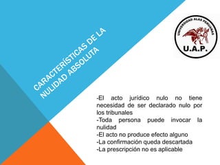 Nulidad del acto jurídico | PPTX