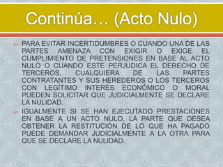 Nulidad en el Acto Jurídico | PPTX