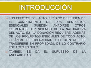 Nulidad en el Acto Jurídico | PPTX