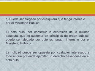 Nulidad en el Acto Jurídico | PPTX