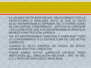 Nulidad en el Acto Jurídico | PPTX