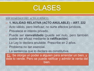 Nulidad en el Acto Jurídico | PPTX
