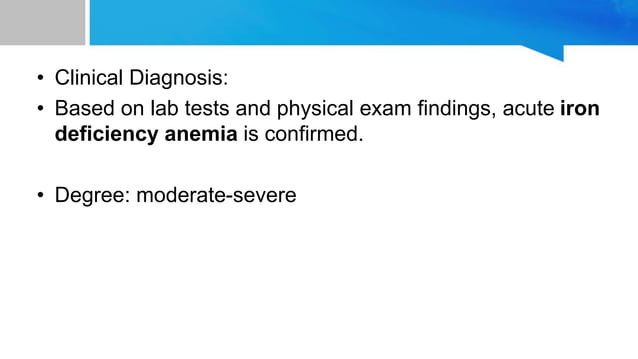 Iron Deficiency Anemia: understanding through a case study | PPTX ...