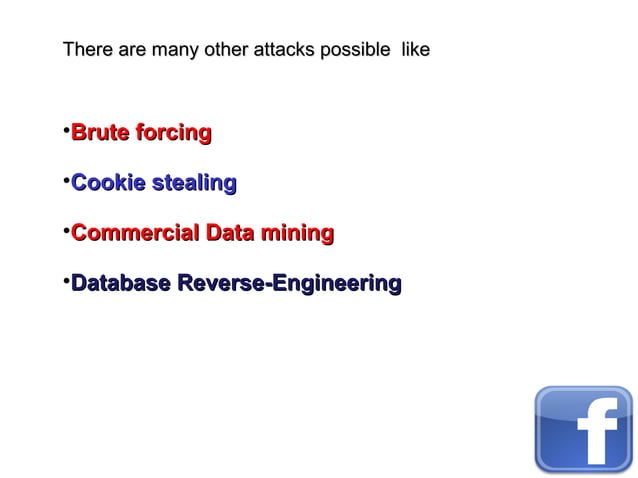 Facebook Attacks | PPT