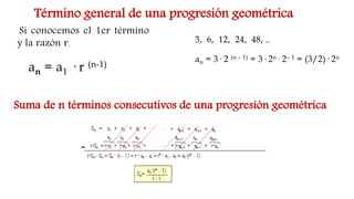 PROGRESIONES GEOMETRICAS Y ARITMETICA | PPTX