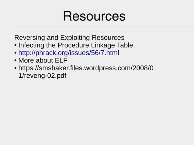 A Dive Into Elf Binaries Ppt