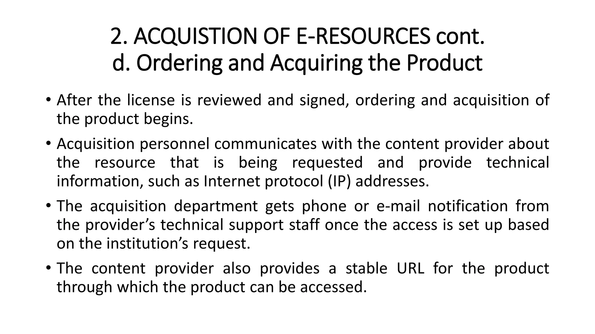 Management of electronic resources for electronic librarianship | PPTX