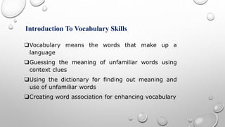 Vocabulary Development in Oxford English | PPTX